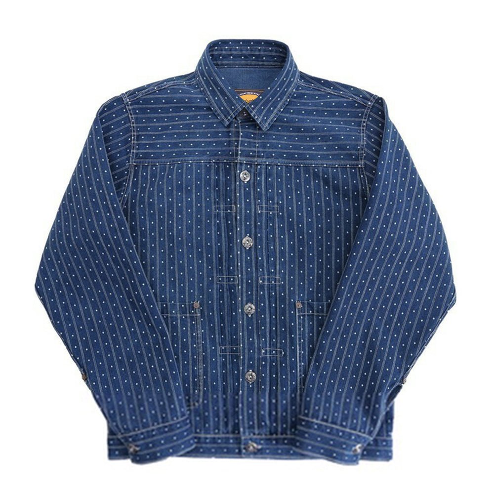 INDIGO-DOUBLE-DYE SELVEDGE WABASH JACKET (DR0040) – Nttitudoo MFG