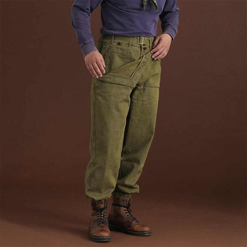 1960'S FRENCH MOTORIZED INFANTRY MILITARY PANTS(OM0013) – Nttitudoo MFG